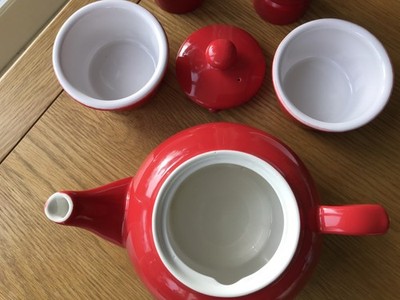 Judge Tea Pot 6 Cup NEW Salt & Pepper 2 Ramekins RED | eBay