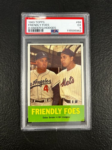 1963 Topps Friendly Foes Snider/Hodges PSA 5 | eBay