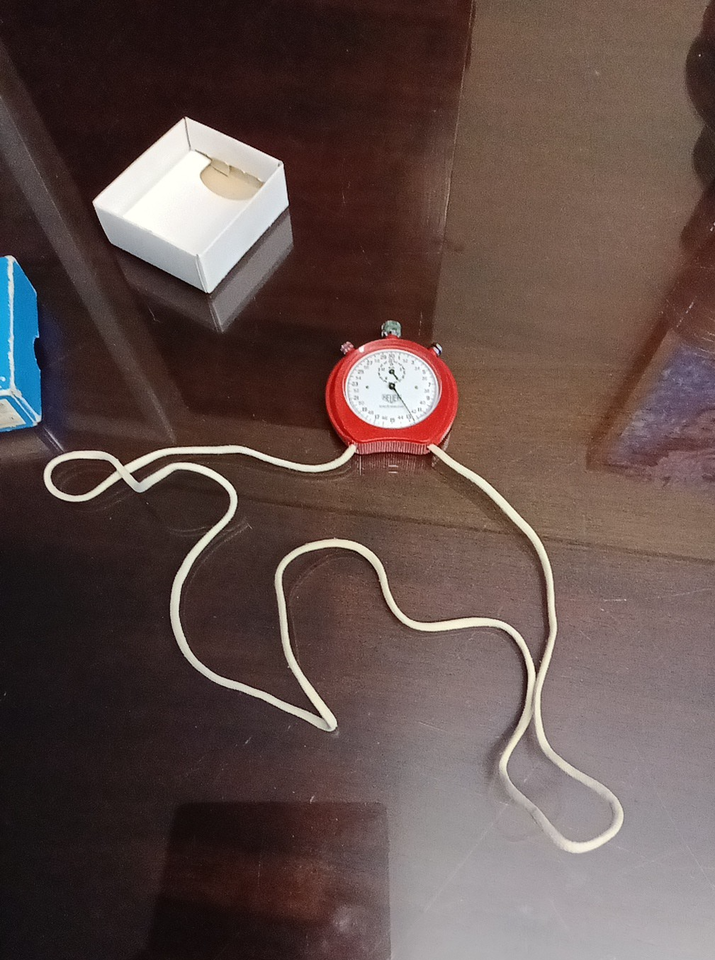 Vintage TAG HEUER Trackmaster 8047 Red Stopwatch in Original Box | eBay