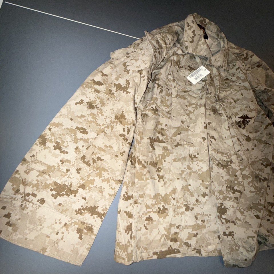 NEW Large Long - US Marine Corps MCCUU Desert Marpat Blouse Jacket USMC ...