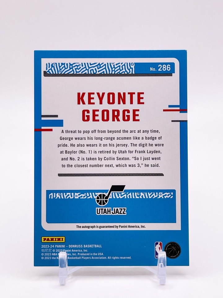 2023-24 Donruss Choice Auto Keyonte George RC #286 Utah Jazz | eBay