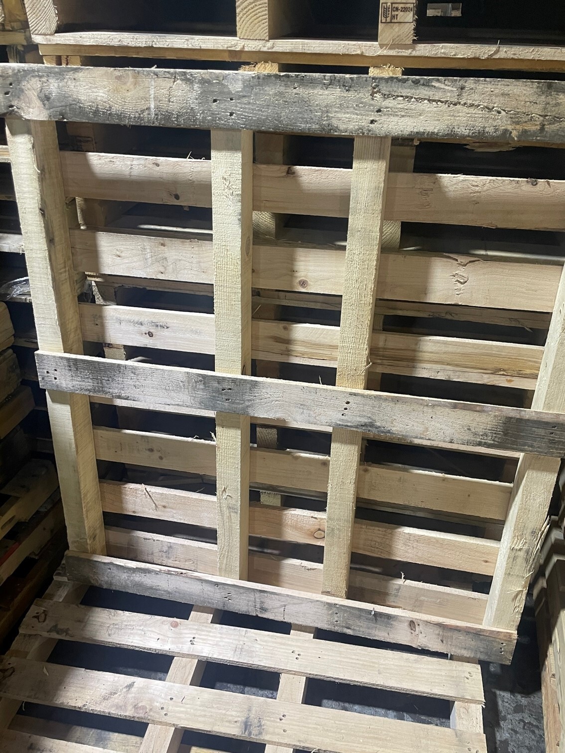 Wood Pallets 45x48, Heavy Duty, Used Only Once, HT stamped-Truckload ...