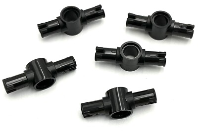 Lego 5 New Black Technic Pins 3L with Friction Ridges Center Pin Holes ...