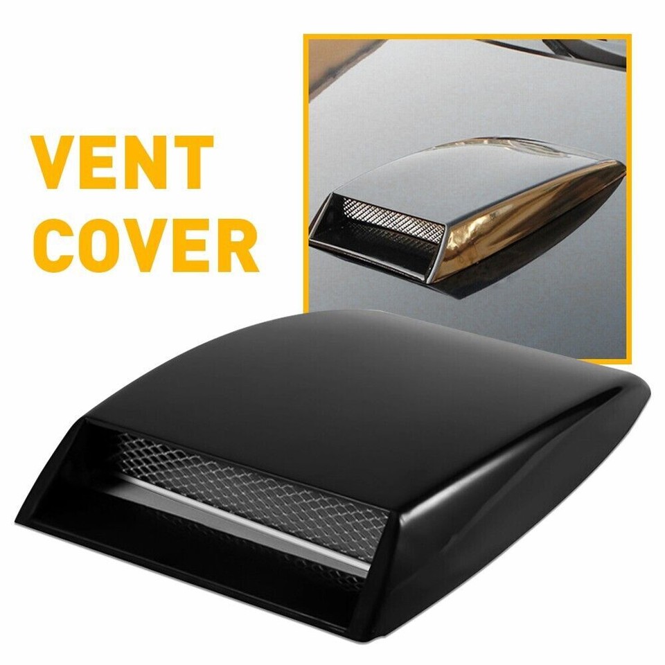 New Universal Black Car Decorative Air Flow Intake Hood Scoop Vent ...