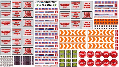 GI JOE CHECK POINT ALPHA DECALS FOR 3.75 SCALE PLAYSET | eBay