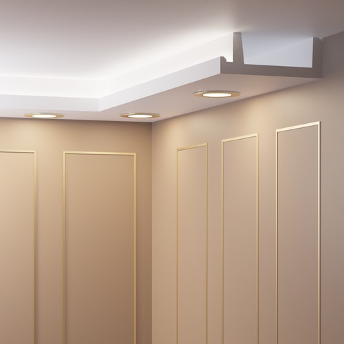 6 Mètres LED Lumière Corniche de Plafond Profil Spot pour Eclairage ...