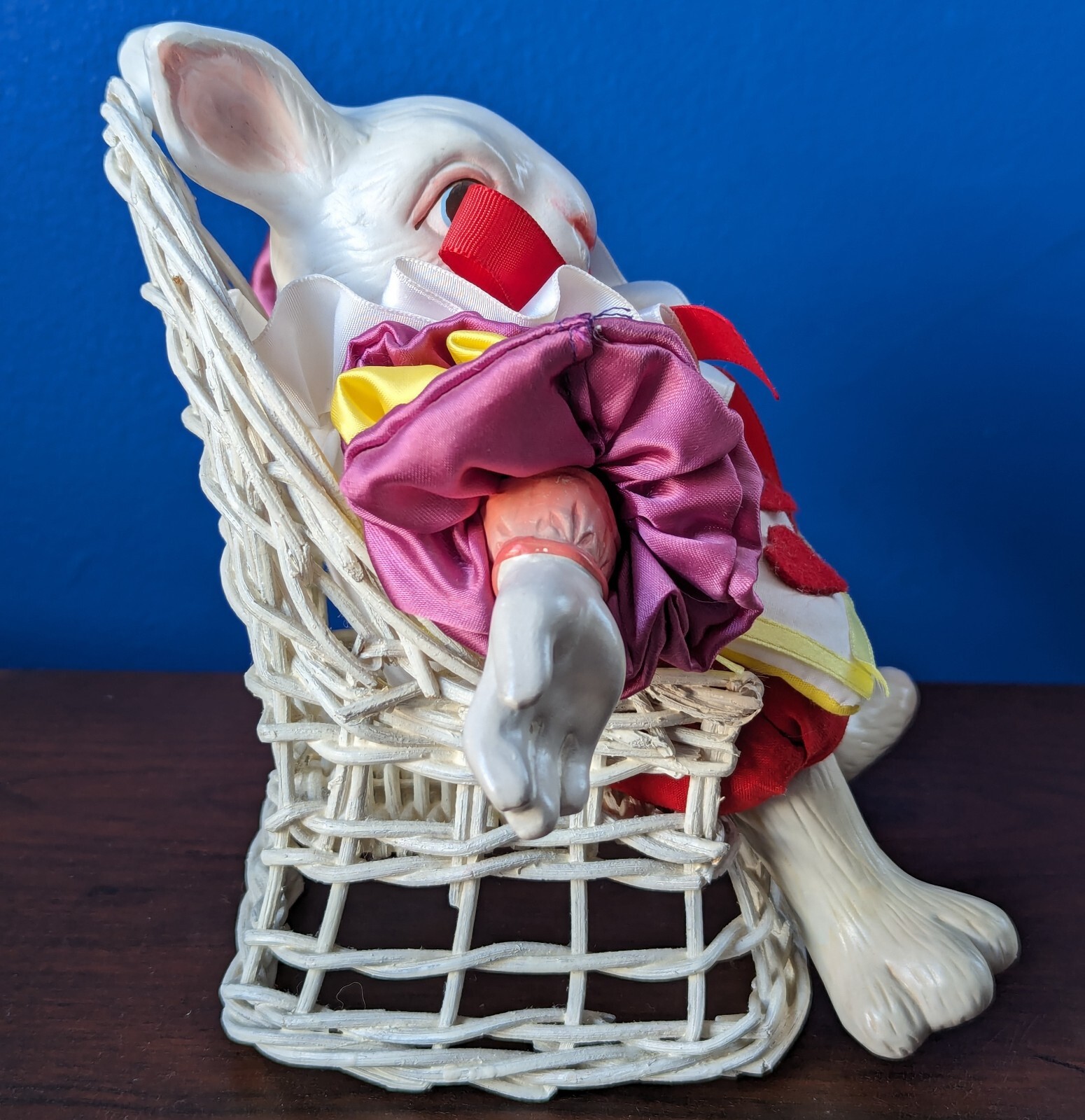 Fitz & Floyd Alice in Wonderland White Rabbit In Wicker Chair, Vintage ...