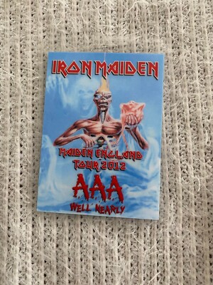 Iron Maiden Official Maiden England World Tour 2012 AAA Backstage Pass ...