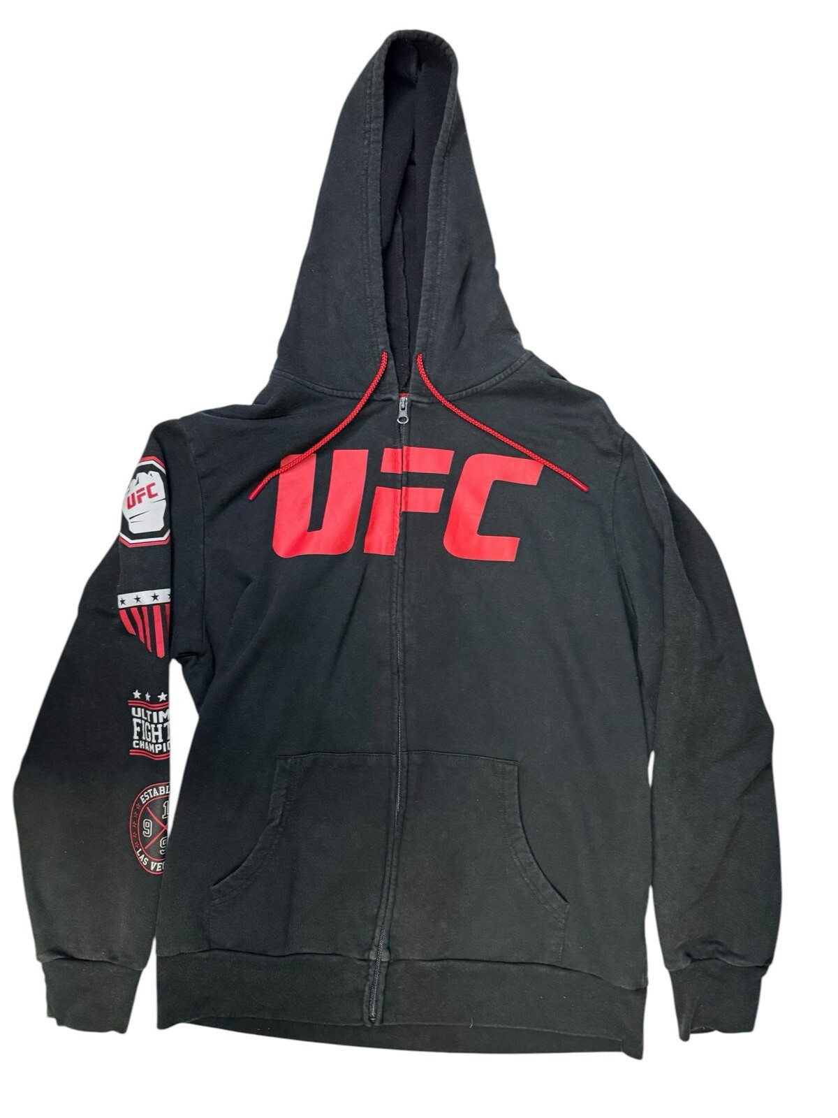 UFC Large Black Full-Zip Hoodie EUC - Gem