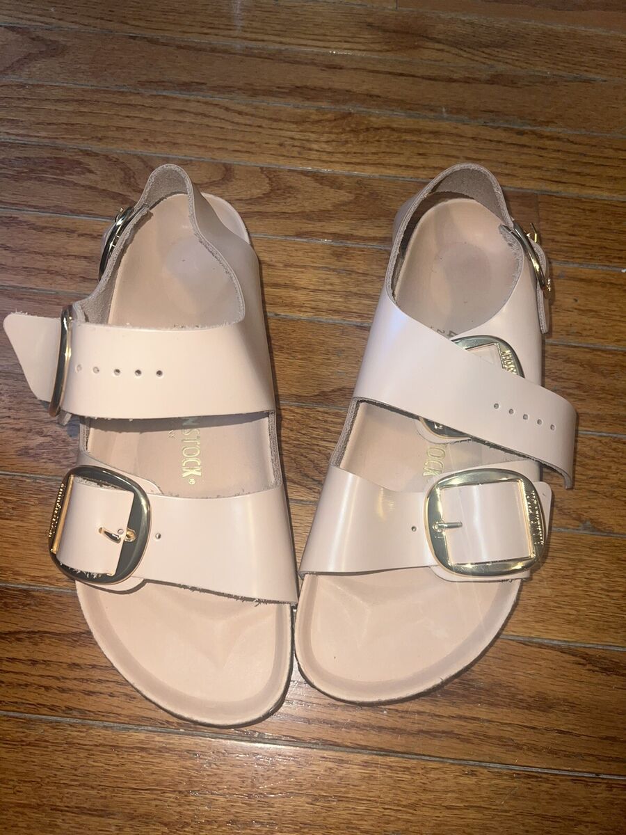 BIRKENSTOCK Milano Big Buckle High Shine -new Beige -US 11 BIRKENSTOCK Milano Big Buckle High Shine -new Beige -US 11