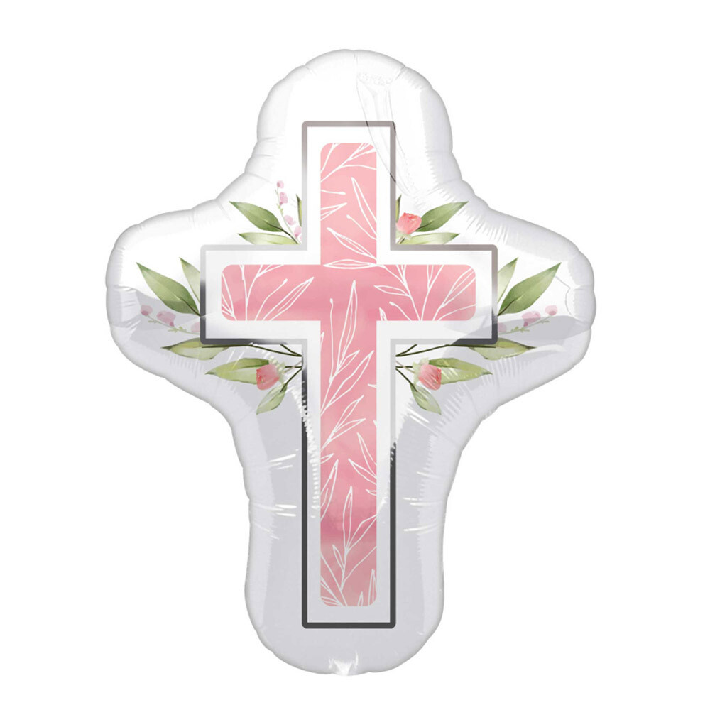 My First Communion Party Supplies Pink SuperShape Foil Balloon ...