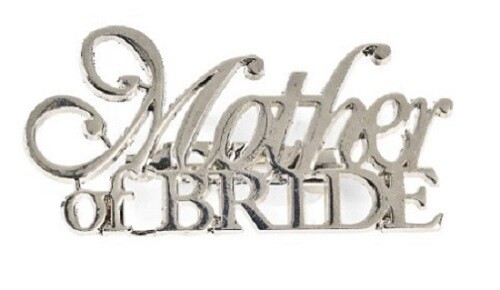 Mother of The Bride Silver Pin Wedding Bridal Party Gift Decoration for ...