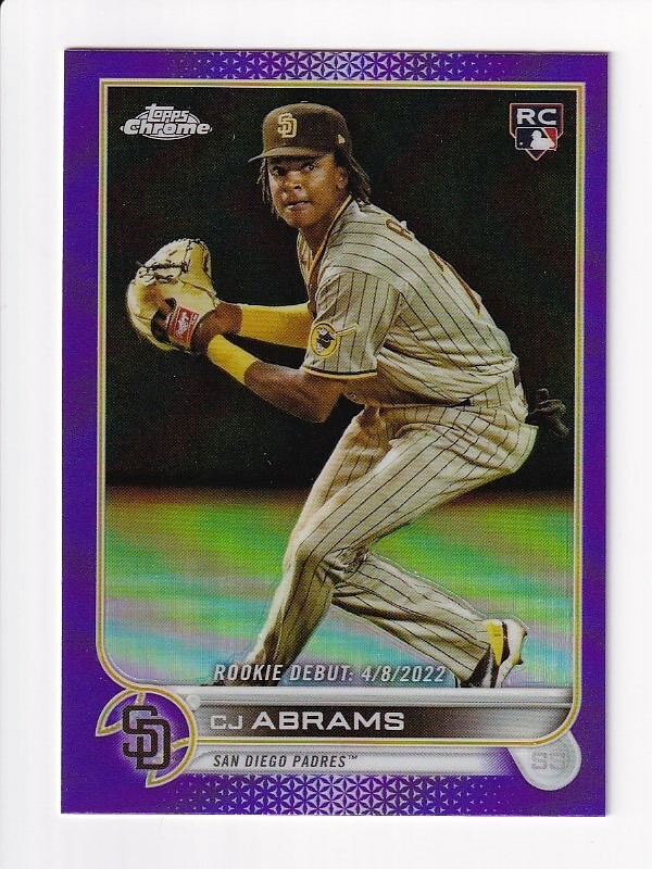 2022 Topps Chrome Update CJ Abrams Purple Refractor Padres #USC-102 | eBay