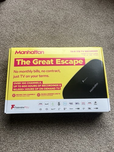 Manhattan T4-R HDR 4K UHD Smart Freeview Play TV Recorder 1TB Black ...