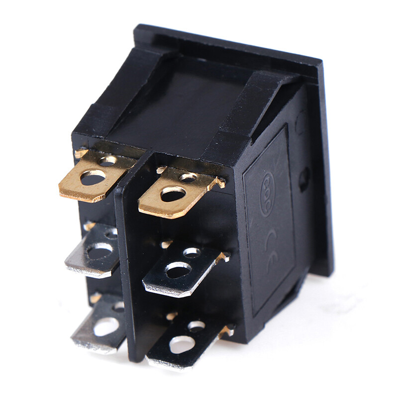 1PCS Rocker switch belt cat-eye switch two gang switch double switch J ...