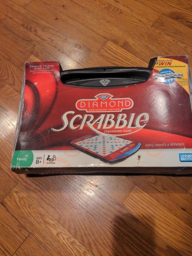 Scrabble Folding Travel Diamond Anniversary Edition Complete Rotating ...