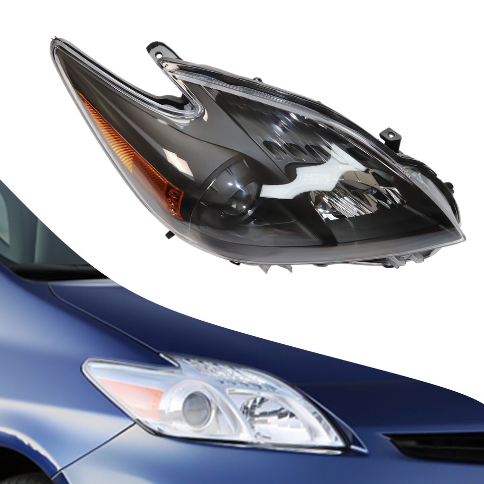 Pair Halogen Headlights Assembly For 2010 2011 Toyota Prius Lamp Left ...