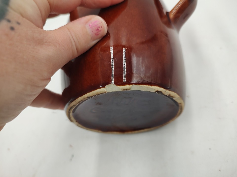 Hull Pottery Brown Drip Glaze Pitcher 7 inches USA Vintage Countrycore ...