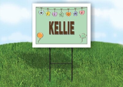 KELLIE WELCOME BABY GREEN 18 in x 24 in Yard Sign Road Sign with Stand ...