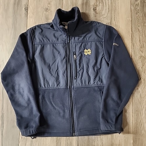 Columbia Notre Dame Fighting Irish Sz S Fleece Jacket Coat Navy Blue | eBay