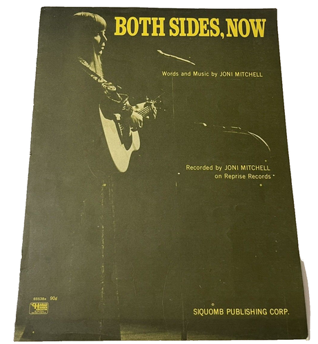 Joni Mitchell "Both Sides Now" RARE 1969 Illustrated Sheet Music Folk ...