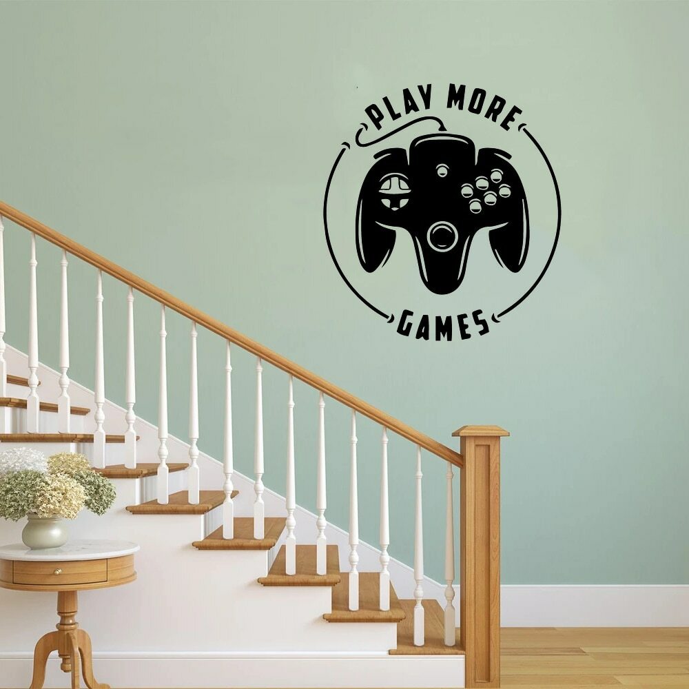 Personalized Gamer Vinyl Wall Sticker For kids Room Art Decals Fashion ...