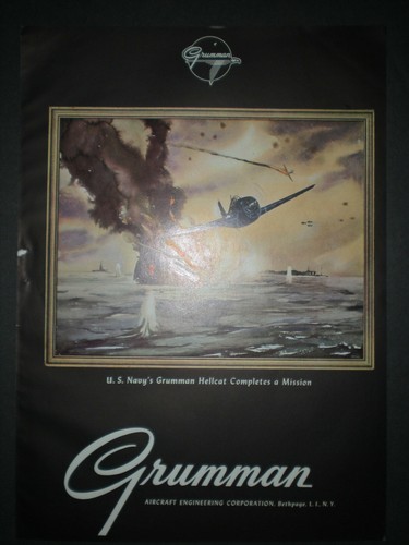 1945 US NAVY GRUMMAN HELLCAT SINKS SHIP WWII vintage Trade print ad | eBay