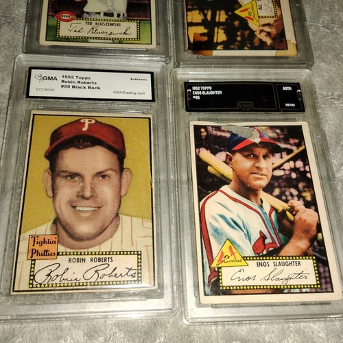 1952 Topps Ted Kluszewski 1952 Topps Robin Roberts Slaughter ...