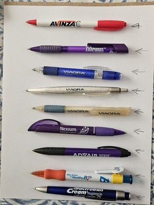Drug Rep Pens 13 Various Prescriptions Viagra | eBay