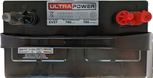 ULTRAPOWER EV27 12V 780 MCA Maintenance-Free Marine Battery (Group 27 ...