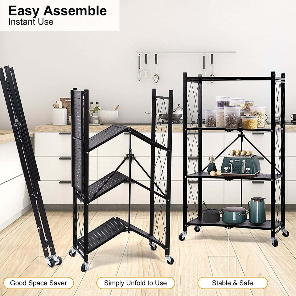 4+5-Tier Metal Wire Rack Free Standing Shelving Unit Adjustable Heavy ...