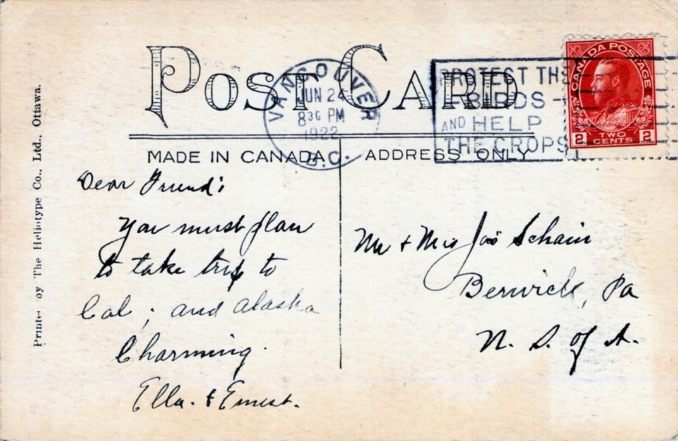 1922 Postcard Bow River Falls, Banff , Alberta. Canada- Posted M4 | eBay