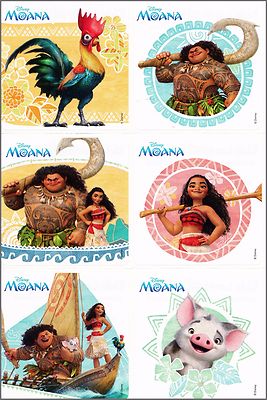 Disney Moana Stickers x 6 - Birthday Party Loot - Party Stickers ...