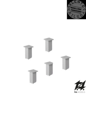 Ta Models ST00018 3D Printing: Set 5 Chimneys Type 1 in Scale 1:87 H0 ...