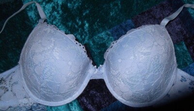 BLUE 12D ED IT ED BODY PLUNGE BRA, WIRED MOULDED LACE CUP, ADJUSTABLE ...