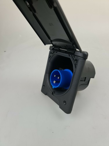 FAWO BLACK MAINS ELECTRIC HOOK UP SOCKET MOTORHOME CAMPER SELFBUILD VW ...