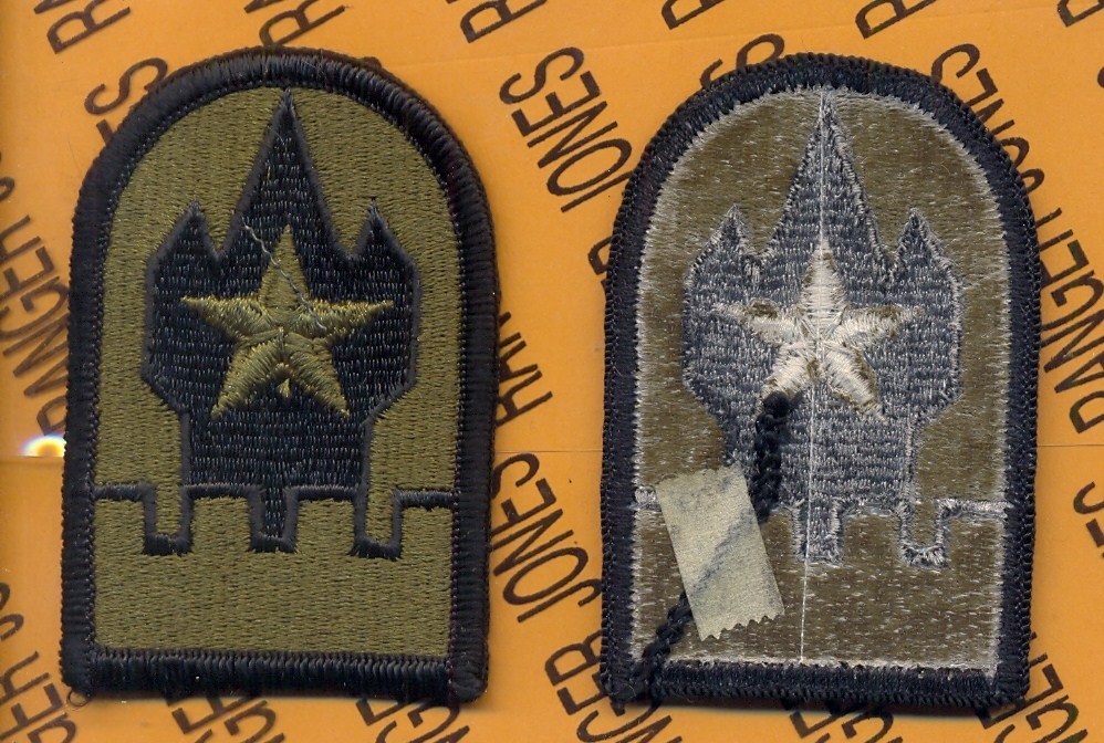 US Army Engineer Command Europe OD Green & Black uniform patch m/e | eBay