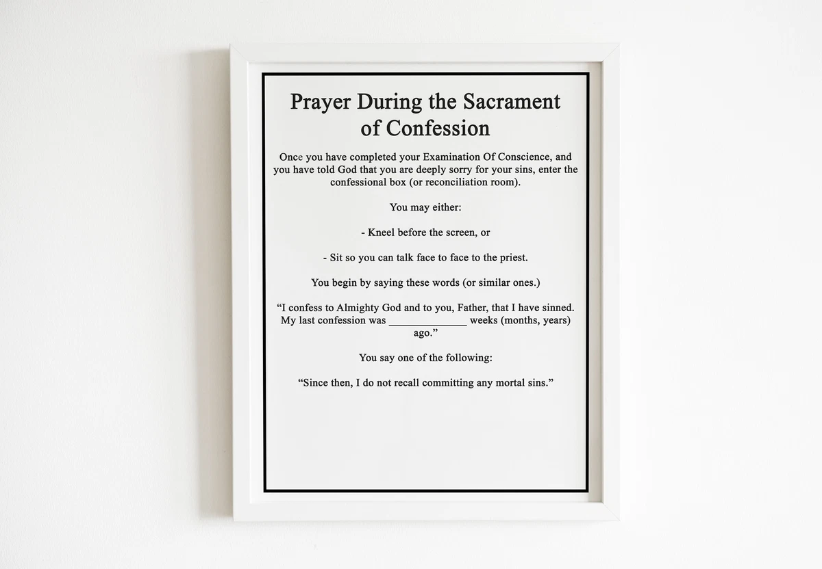 Sacrament Of Reconciliation Prayer
