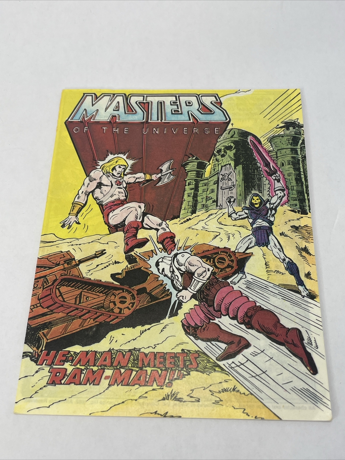 1982 MOTU Masters Of The Universe Miniature Comic He-Man Meets Ram Man ...