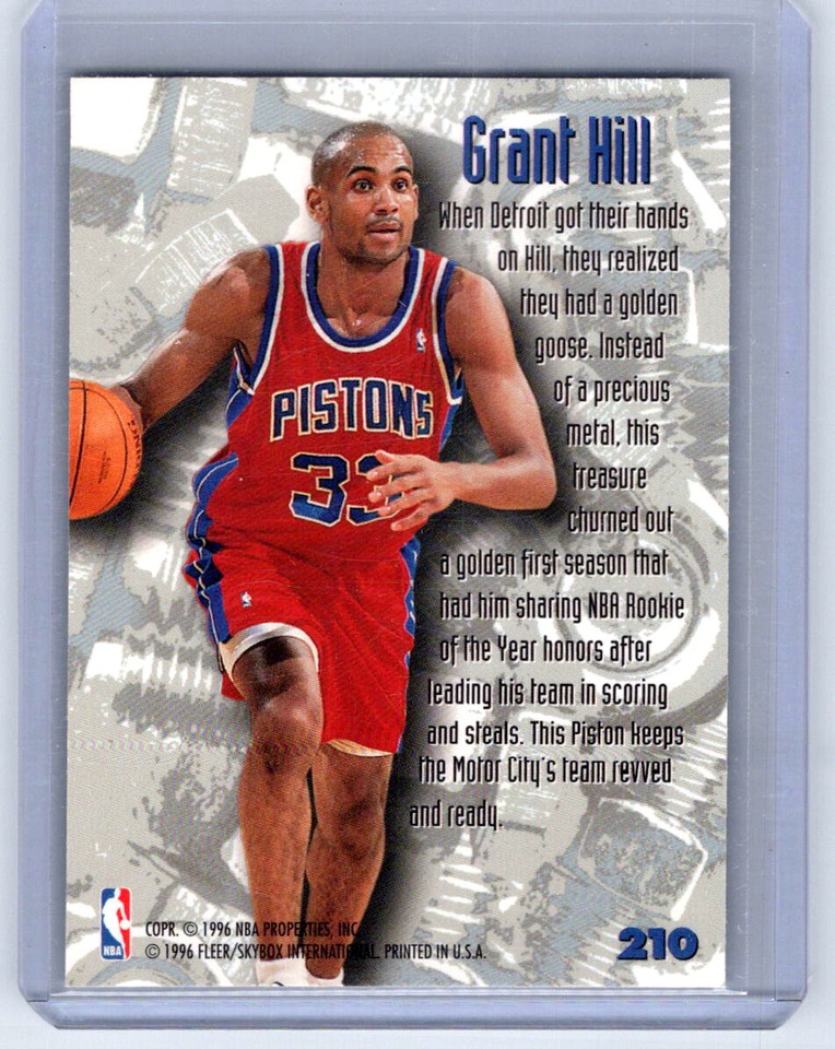 1995 Metal Grant Hill #210 Nuts & Bolts Detroit Pistons | eBay