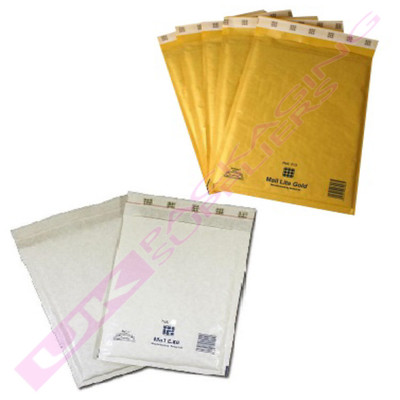 E/2 220 x 260mm WHITE / GOLD MAIL LITE SEALED AIR PADDED BUBBLE ...