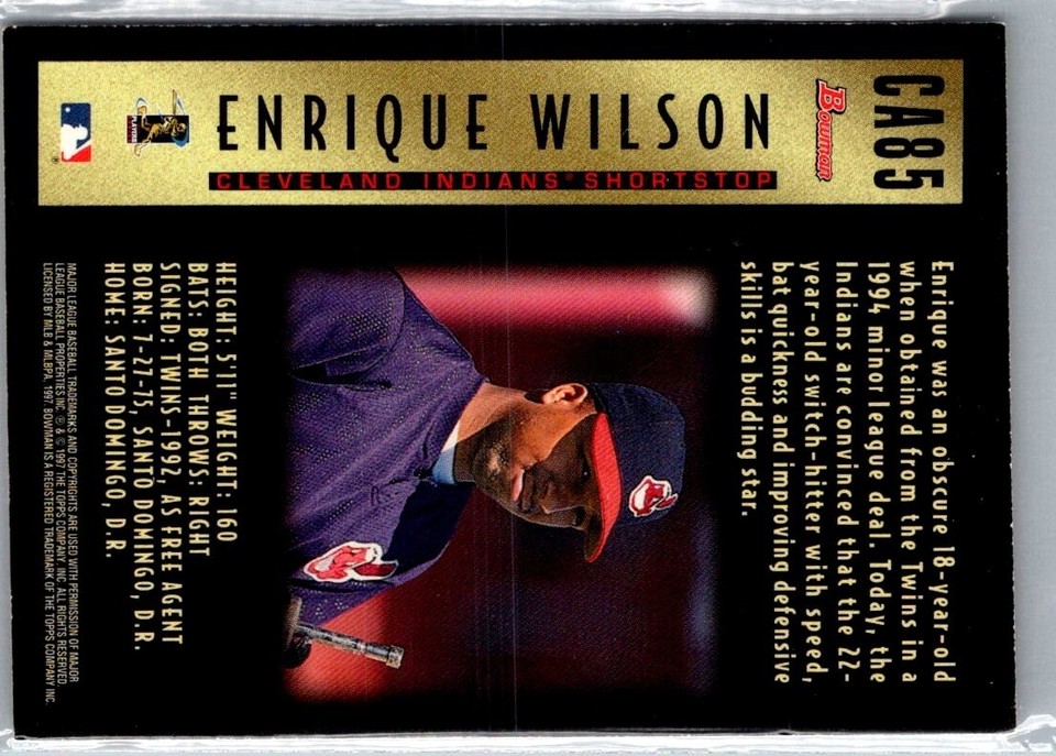 1997 Bowman Certified Ink Autographs Enrique Wilson Auto #CA85 | eBay