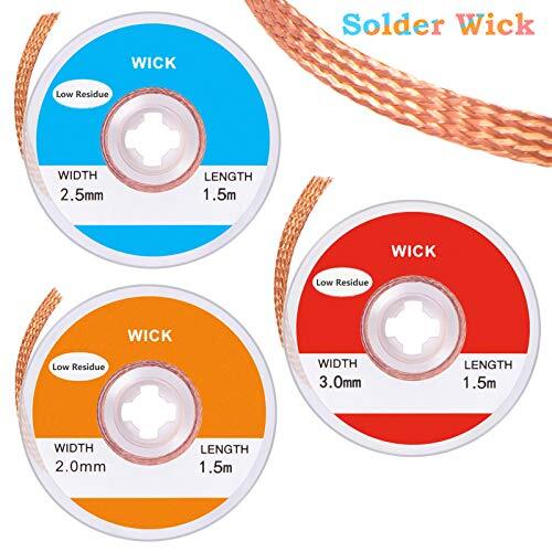 Solder Wicks 3 Pack Noclean Solder Braided Wicks Desoldering Wicks For ...