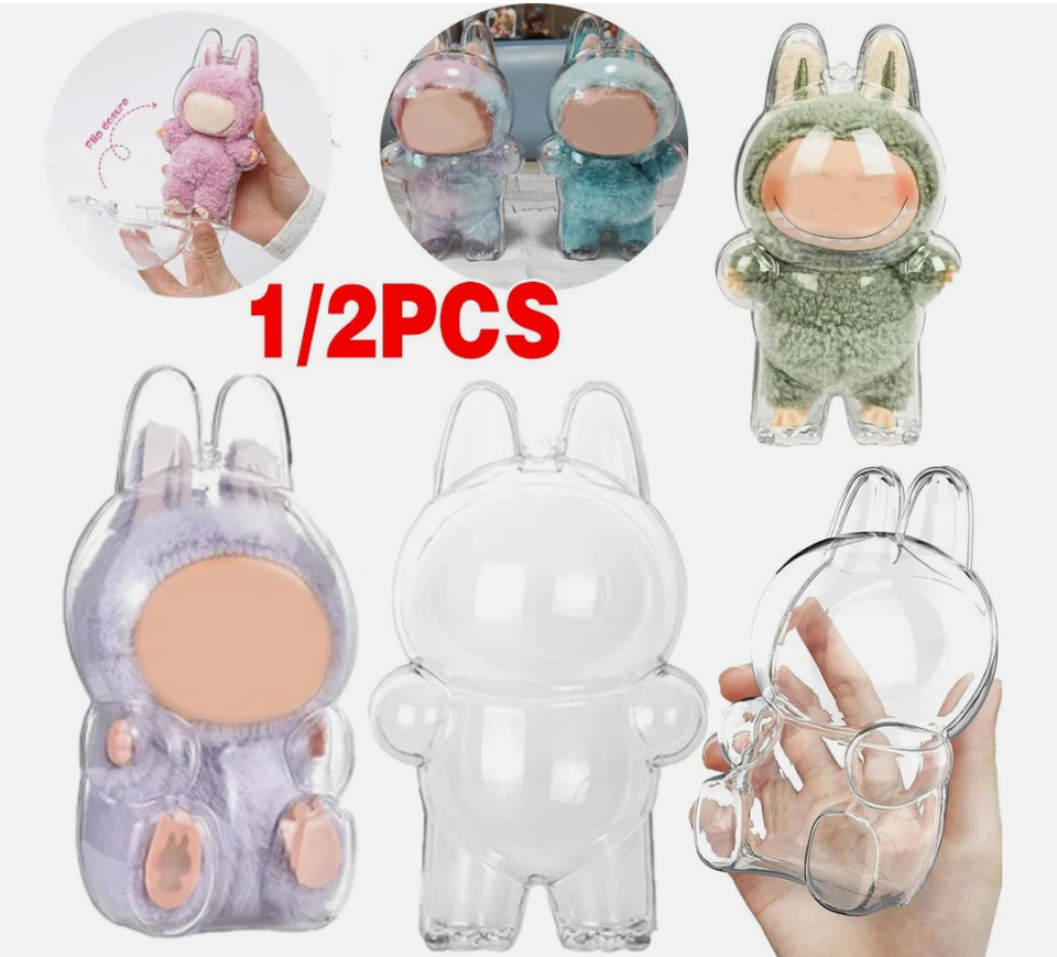High Quality Clear Protective Display Case for Labubu Figure Hard Shell ...