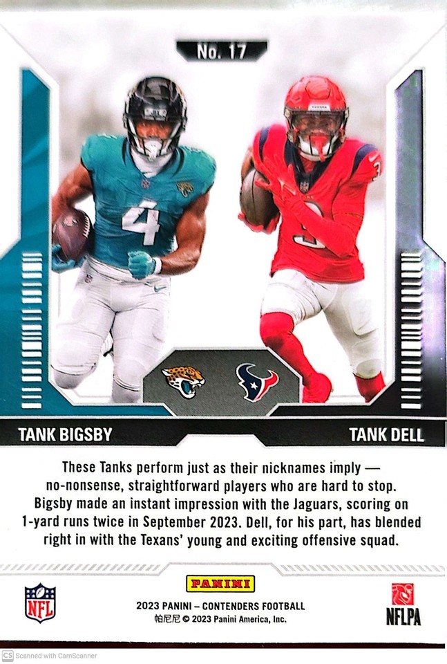 2023 Panini Contenders - Round Numbers Tank Dell, Tank Bigsby #17 (RC ...