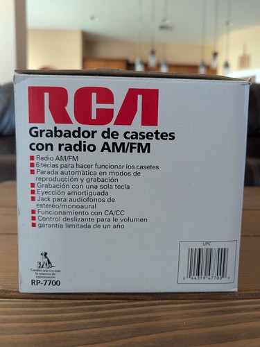 RCA Portable Radio Model RP-7700 AM/FM Cassette Recorder - New Open Box ...