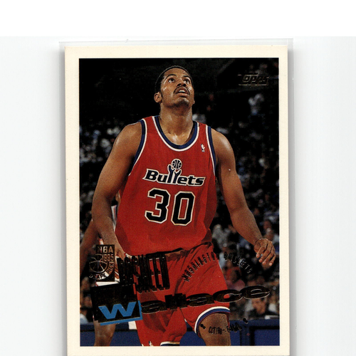1995 Topps RC Rasheed Wallace #193 Washington Bullets Basketball Card ...