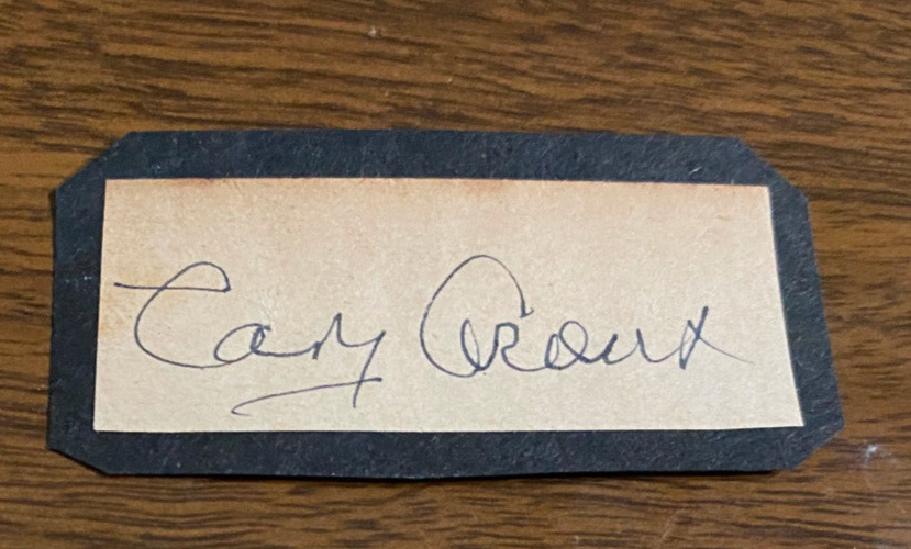 Cary Grant Signed Autograph Signature 2.25x0.75" Vintage Cut Paper | eBay
