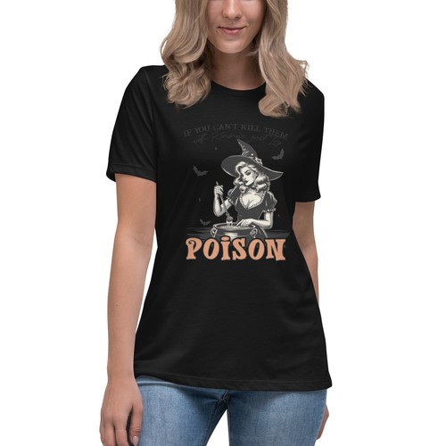 Women's Halloween T Shirt with Poison Logo | eBay