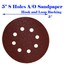 5" 8 Hole 320 Grit Sand Disc Paper Random Orbit Hook and Loop Sander ...